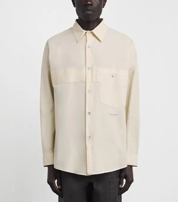 Stone Island Organic Cotton Garment-dyed Overshirt