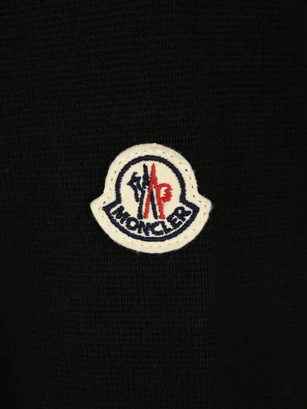 Moncler Logo Patch Zip-up Quilted Cardigan