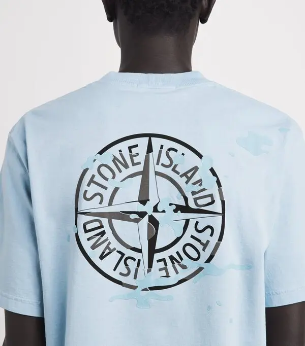 Stone Island Oversized Flocked Compass T-shirt
