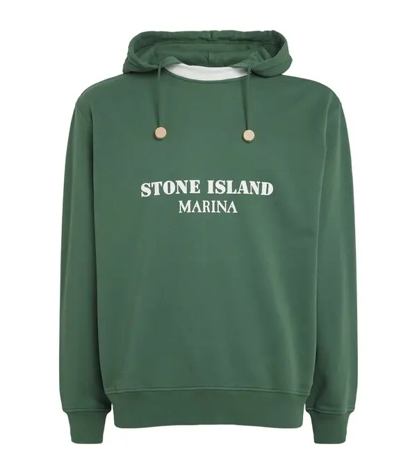 Stone Island Cotton Hoodie - Green