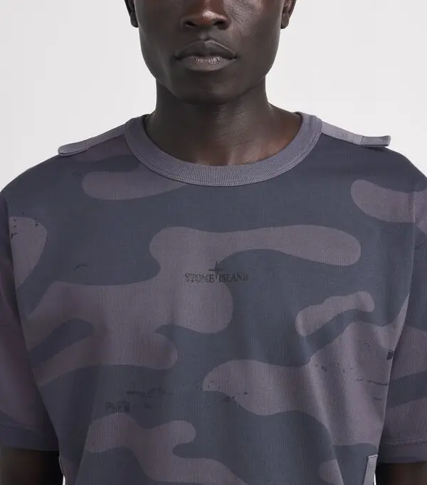 Stone Island Oversized Camouflage Print T-shirt