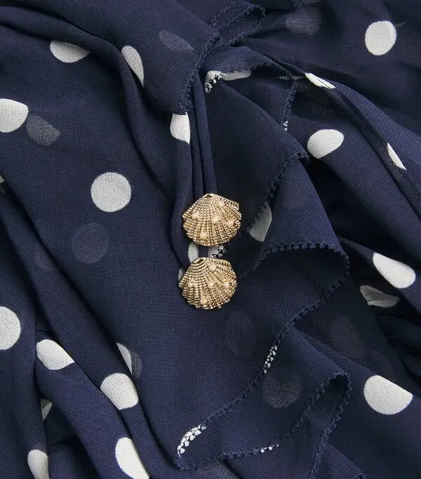SELF-PORTRAIT Tiered Polka-dot Midi Dress