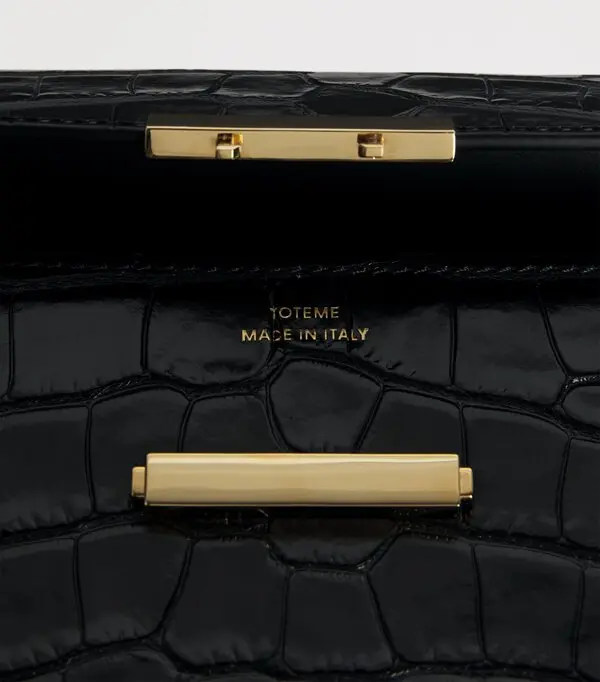 TOTEME Croc-embossed Leather Shoulder Bag