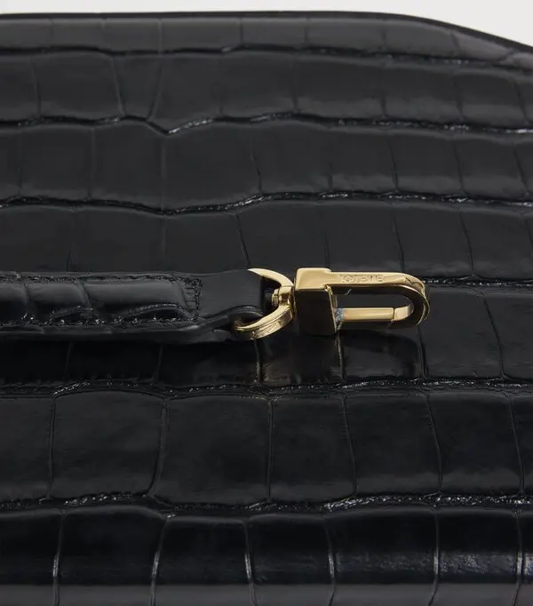 TOTEME Croc-embossed Leather Shoulder Bag