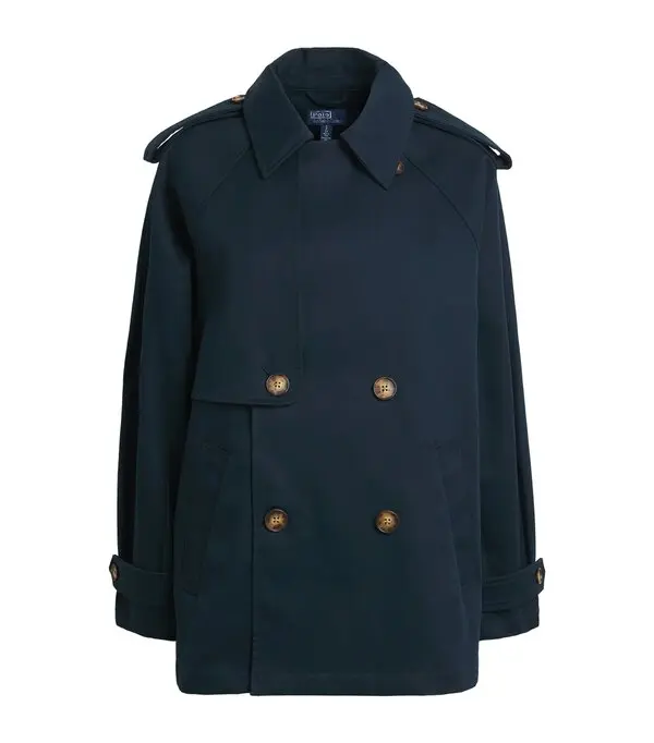 Polo Ralph Lauren Cotton Balloon Trench Coat - Navy