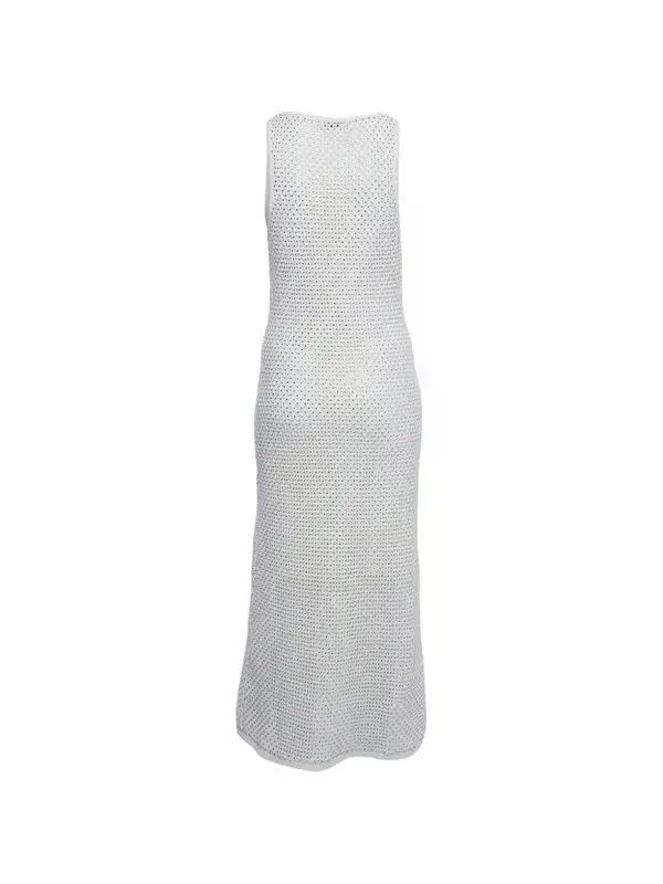 Sandro Sleeveless Maxi Dress With Glass Embellishments