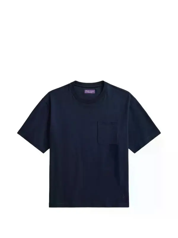 Ralph Lauren Purple Label Embroidered Pocket T-shirt - Blue
