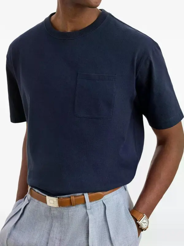 Ralph Lauren Purple Label Embroidered Pocket T-shirt - Blue