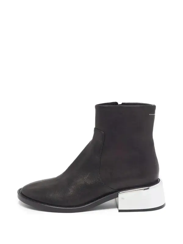 MAISON MARGIELA Leather Ankle Boots - Black