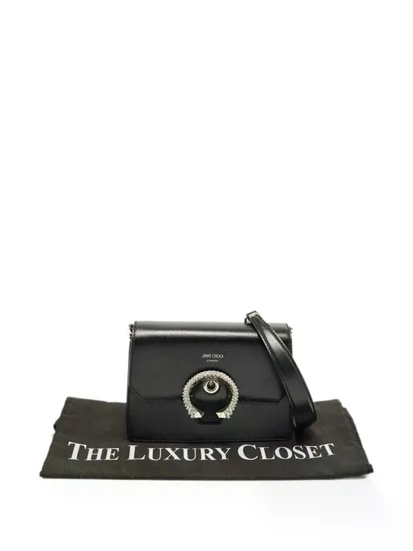 JIMMY CHOO Madeline Crystal Shoulder Bag - Black