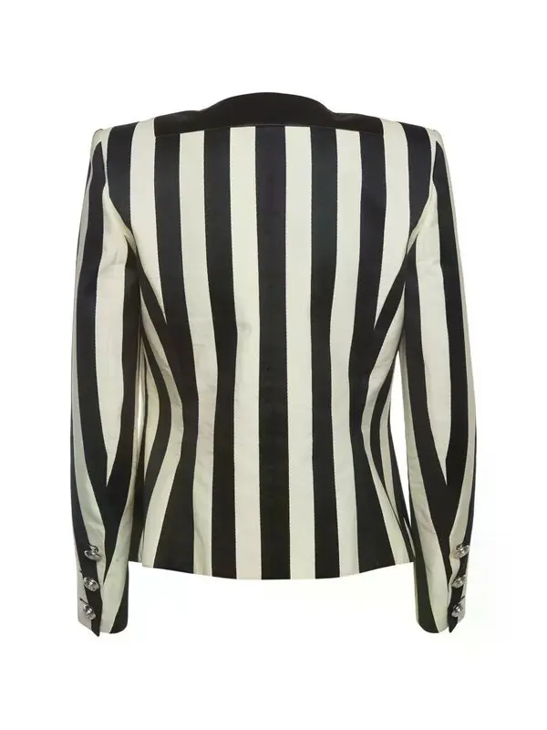 Balmain Stripe-pattern Open-front Blazer