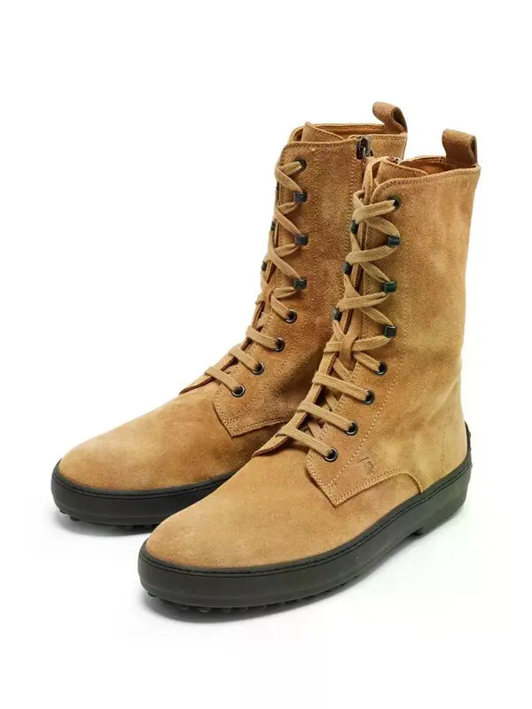 TOD'S Gommino Lace-up Ankle Boots - Neutrals