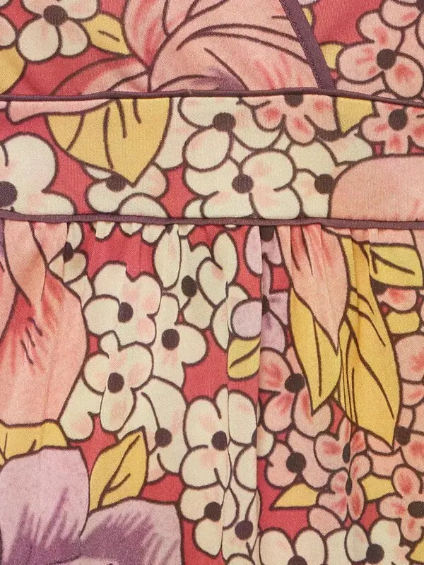 Etro Floral Print V-neck Long Sleeve Top
