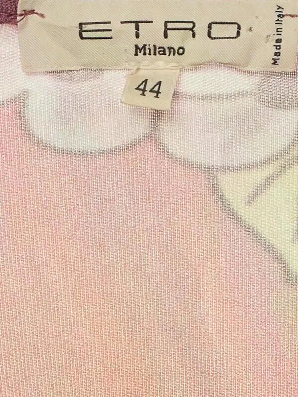 Etro Floral Print V-neck Long Sleeve Top