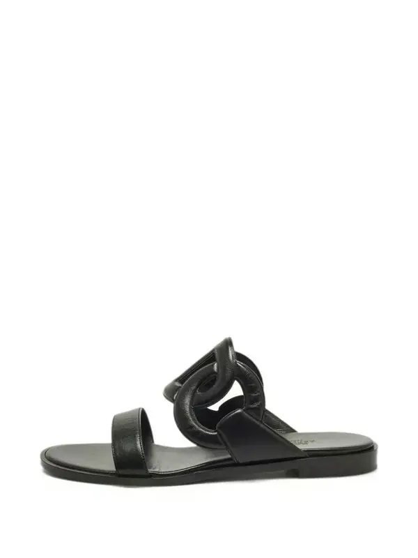 Hermès Leather Sandals - Black