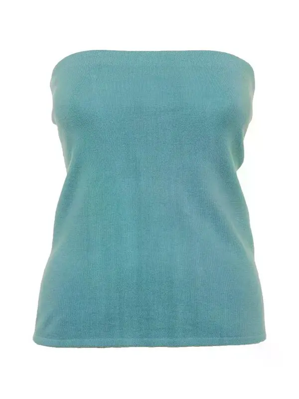 Ralph Lauren Strapless Cashmere Tube Top - Blue