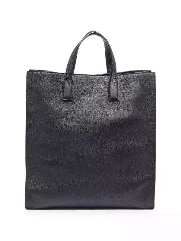 FERRAGAMO Debossed Logo Leather Tote Bag