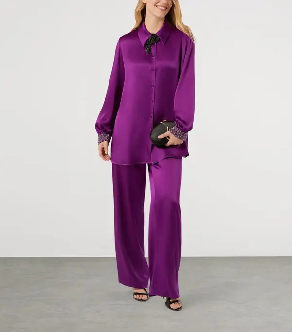 Marina Rinaldi Embellished Collared Shirt
