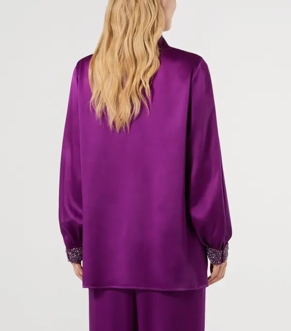 Marina Rinaldi Embellished Collared Shirt