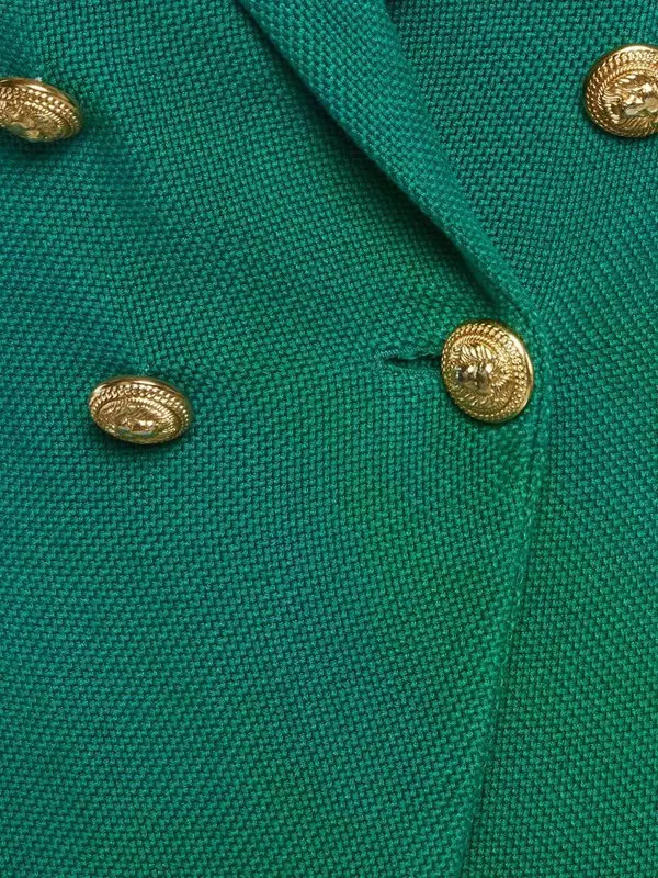 Balmain Basketweave Double-breasted Blazer