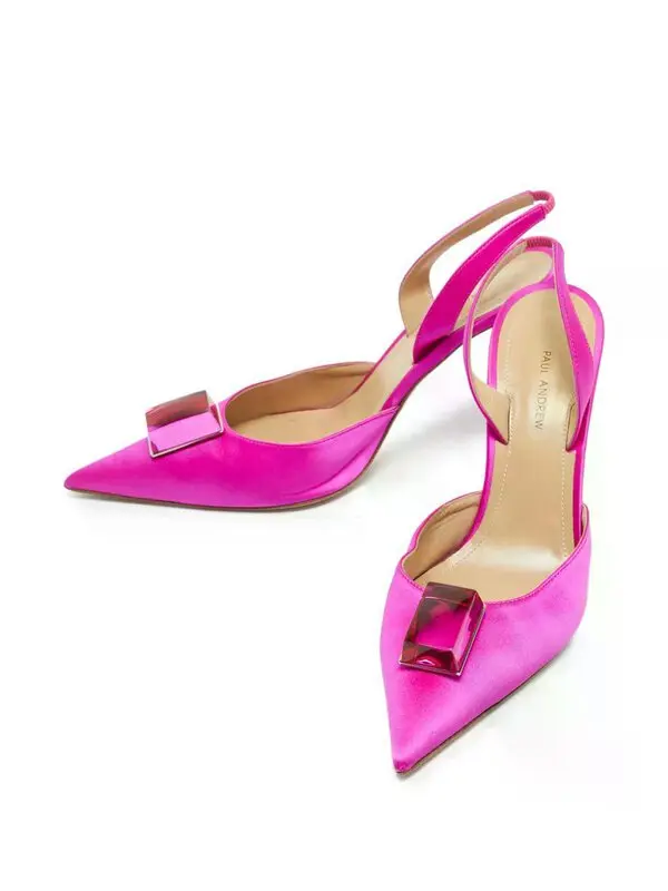 PAUL ANDREW Rhea Crystal-embellished Slingback Pumps
