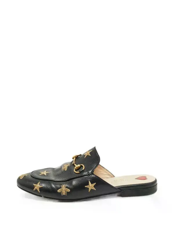 Gucci Princetown Embroidered Mules