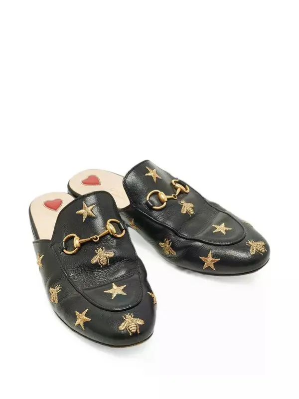 Gucci Princetown Embroidered Mules