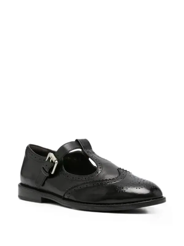 ADRIANNA FERETTI Brogue-detail T-bar Pumps - Black