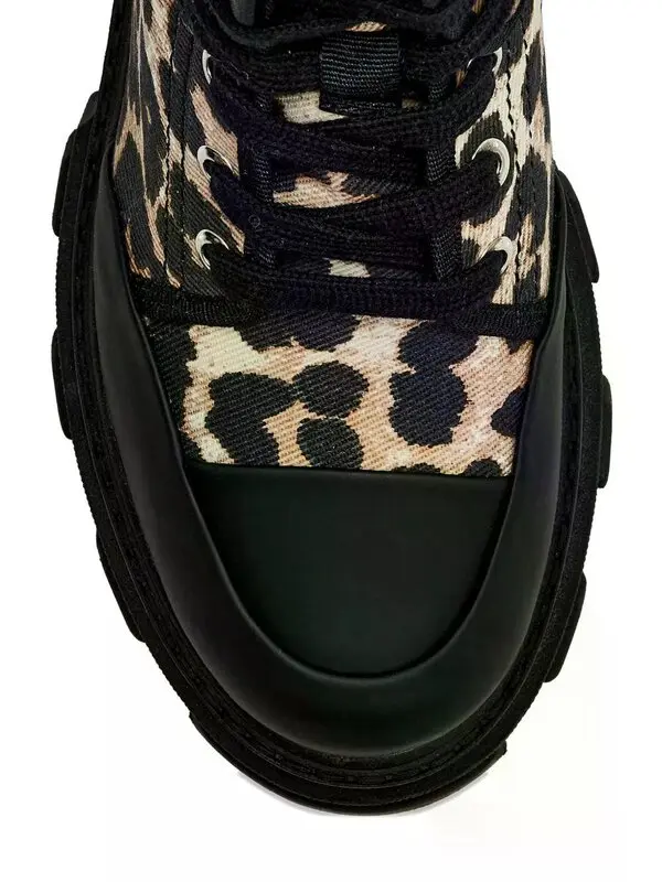 GANNI Trail Leopard-print Combat Boots