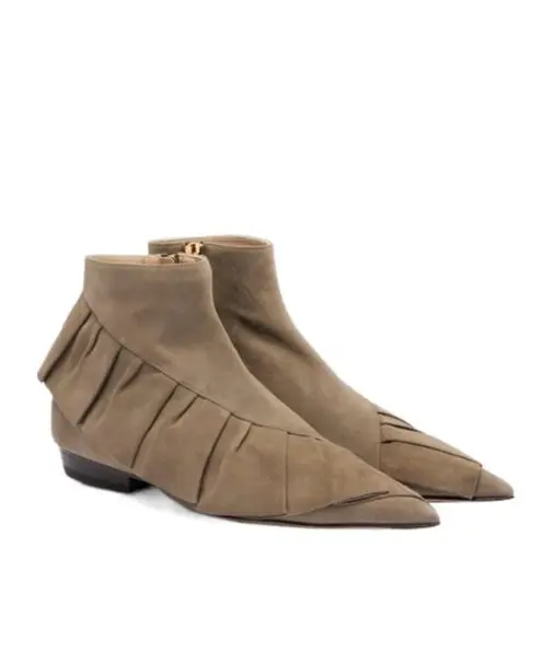J.W.ANDERSON Ruffled Suede Ankle Boots
