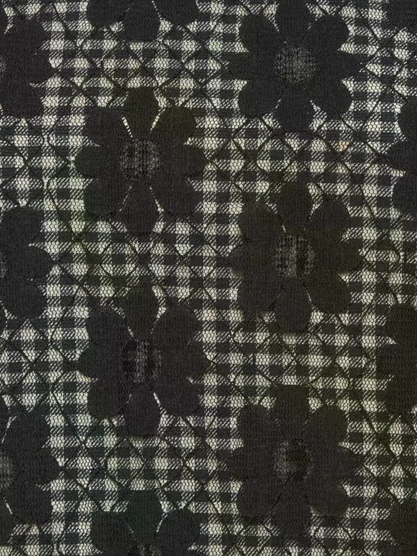 See By Chloé Checkered Floral-mesh Shift Dress