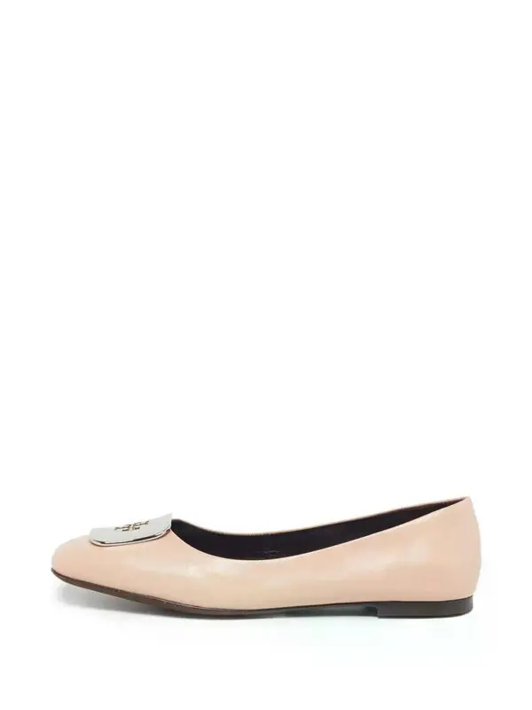 Tory Burch Georgia Logo-plaque Ballet Flats - Neutrals