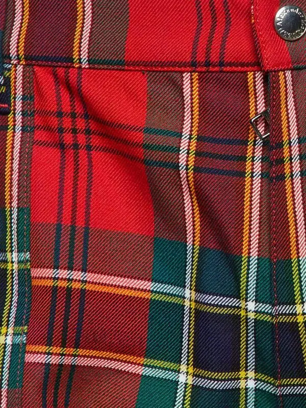 Alexander McQueen Plaid Pattern Trousers