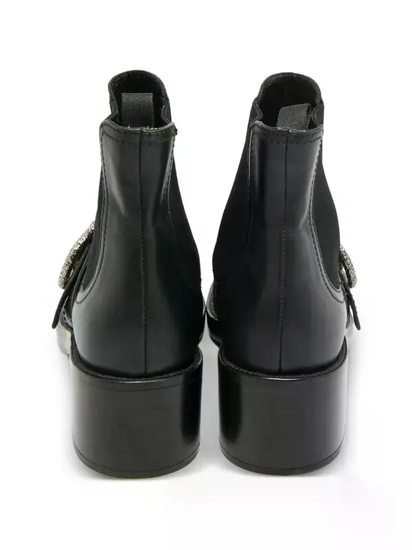 Miu Miu Crystal-embellished Buckle Ankle Boots