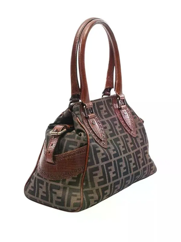 Fendi Zucca Canvas Ethnic Handbag
