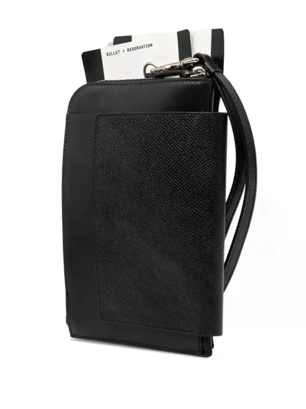 Balenciaga 2011 Leather Phone Case Holder Passport Cover - Black