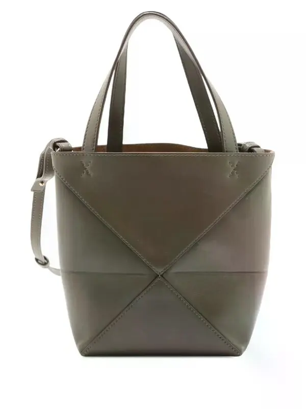 Loewe Mini Calfskin Puzzle Fold Tote Satchel