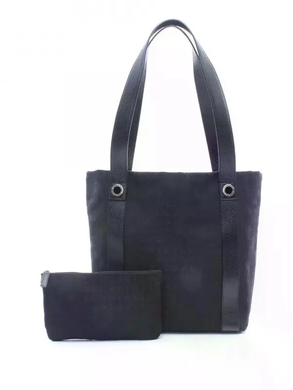 BVLGARI Logomania Canvas Tote Bag - Black
