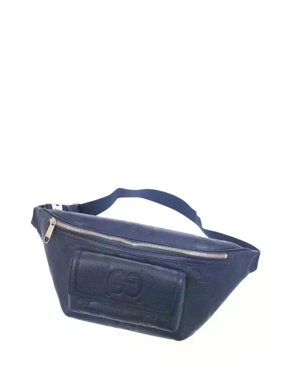 Gucci Jumbo Gg Embossed Pocket Belt Bag - Blue