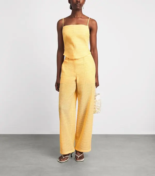 Simkhai Wide-leg Shepard Trousers