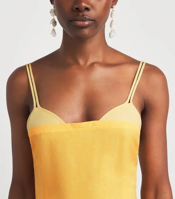Simkhai Linen-blend Corabeth Midi Dress