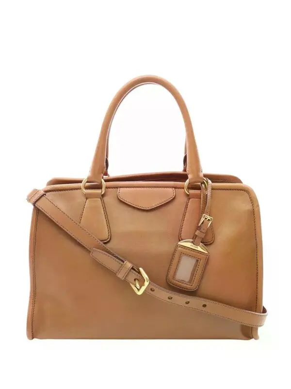 Prada City Calf Satchel - Brown