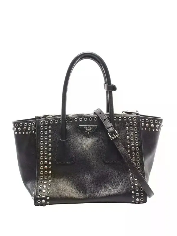 Prada Glace Calf Bijoux Satchel - Black