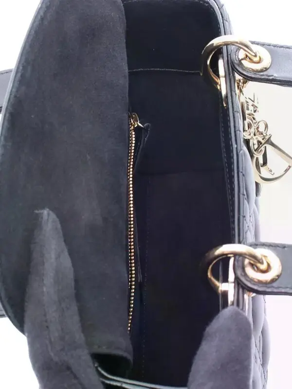Dior Lambskin Cannage Lady Satchel - Black