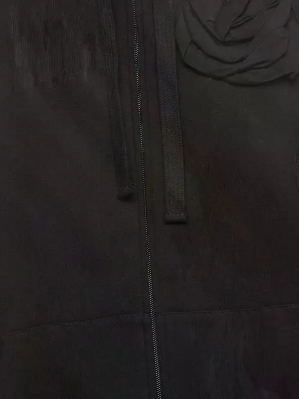 Valentino Garavani Rose Detail Cape Jacket - Black
