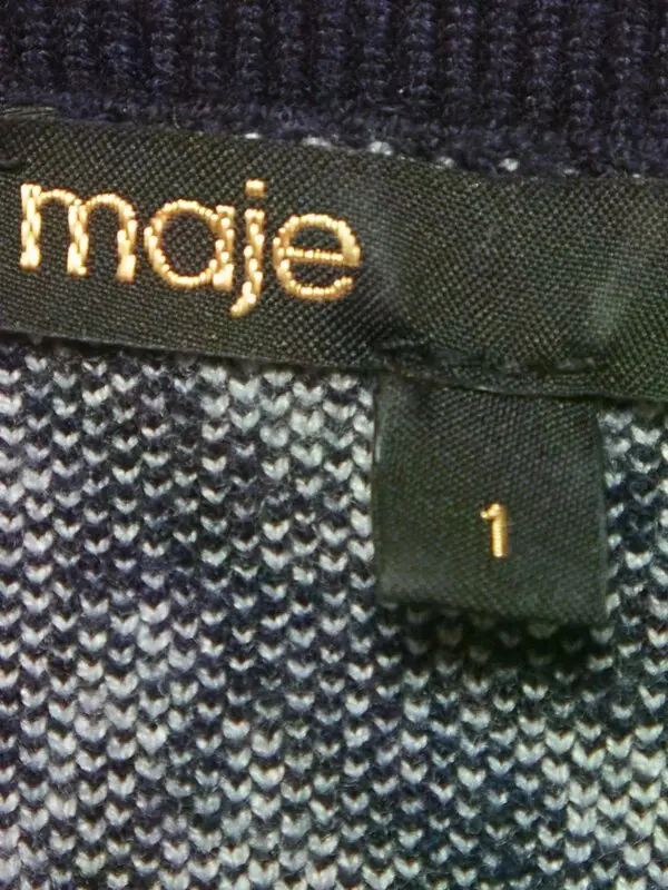Maje Monogram Pattern Cropped Cardigan