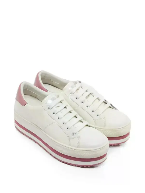 Marc Jacobs Platform Leather Lace-up Sneakers
