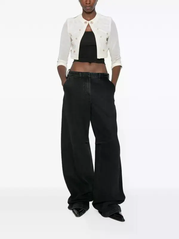 TIMOTEA Crystal-embellished Cropped Jacket