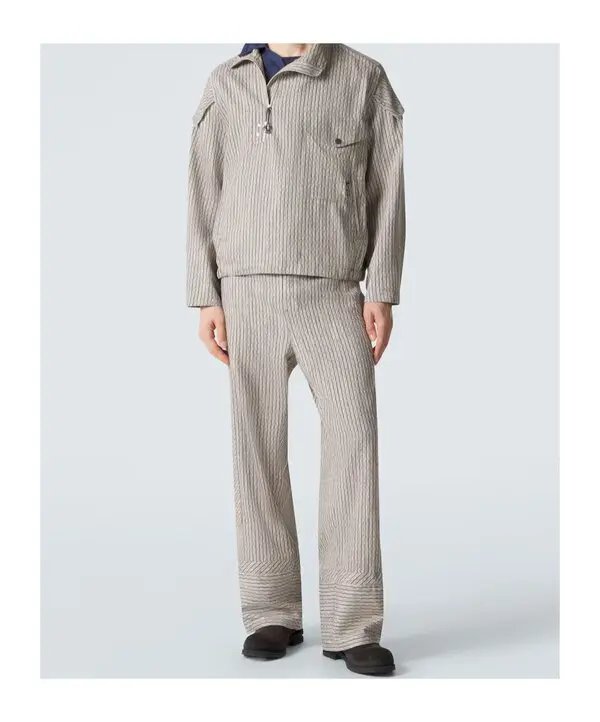 KIKO KOSTADINOV Farkas Striped Cotton And Linen-blend Jacket