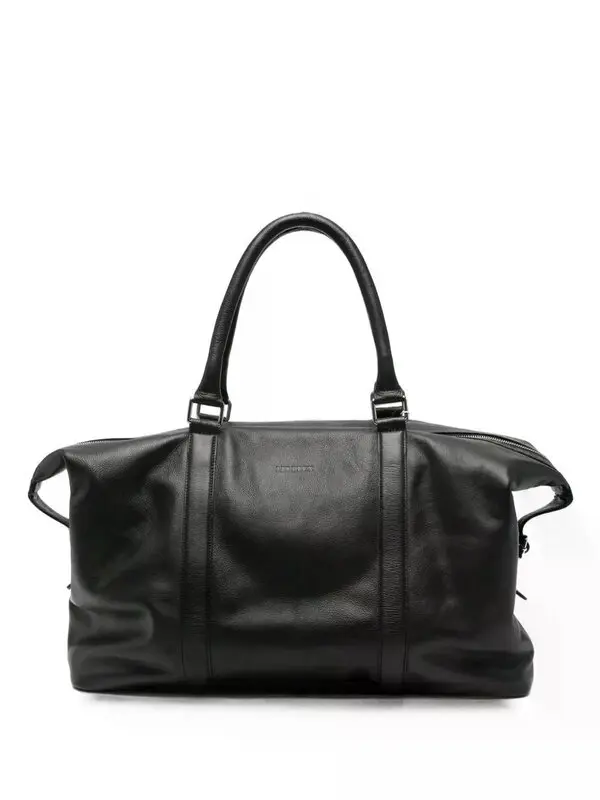 LES DEUX Logo-detail Leather Holdall Bag - Black